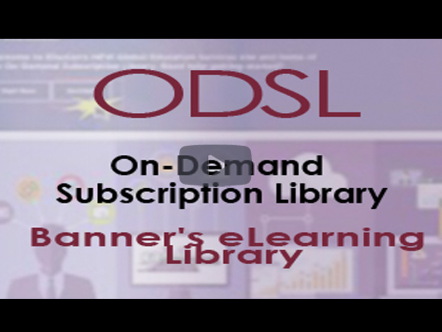 Banner eLearning Library – Access Ellucian On-Demand Training